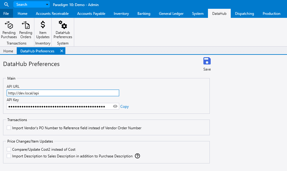 DataHub: Preferences – Paradigm ERP by Paragon – Documentation DataHub: Preferences – Paradigm ERP by Paragon – Documentation